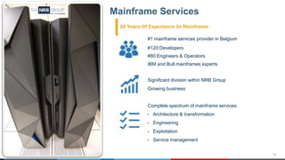 NRB -MAINFRAME DAYs 2017 - Presentation NRB by Pascal Laffineur, CEO | PPT