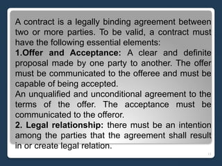 1 Presentation on Law of Contract 1st Cl | PPTX