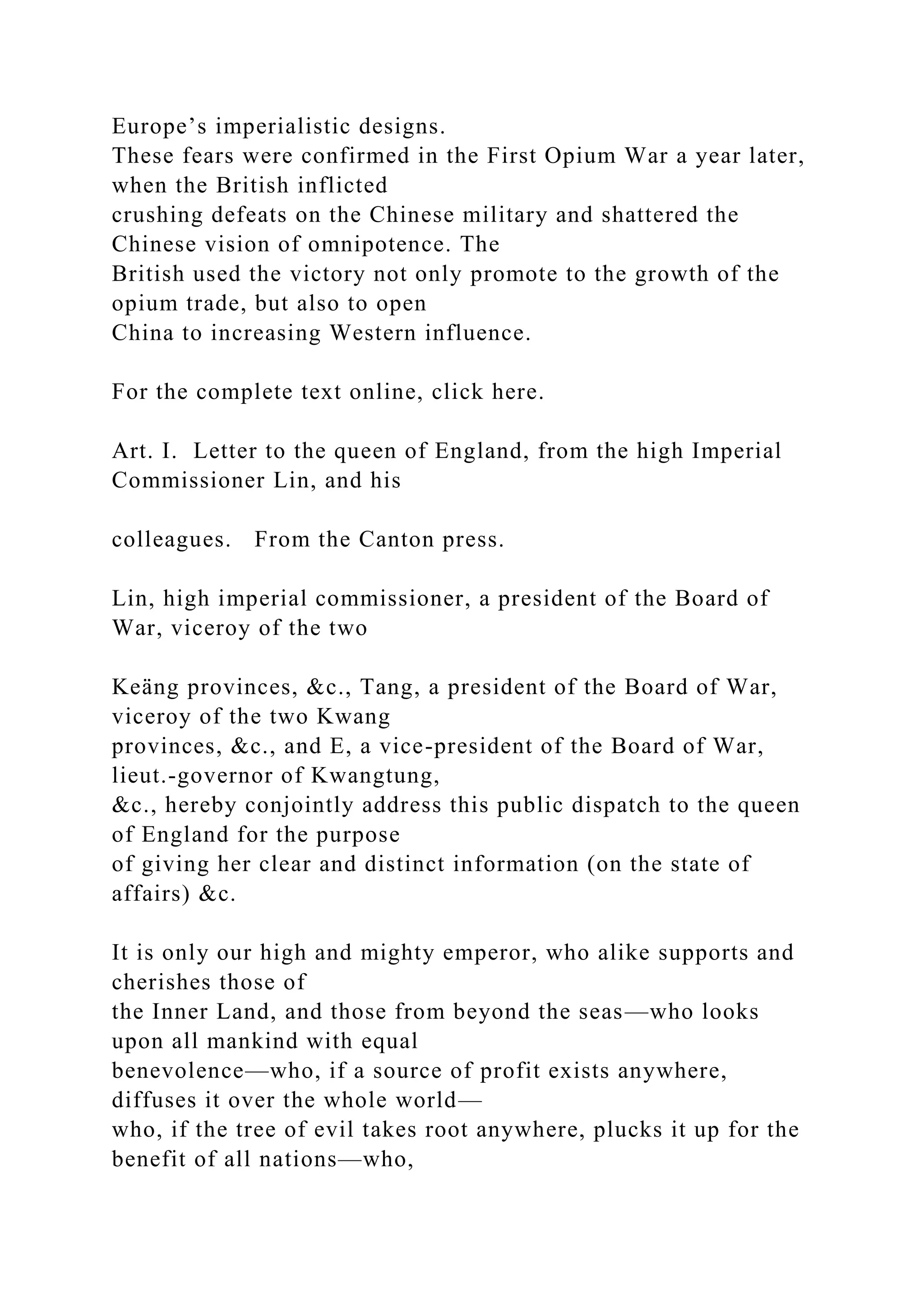 1 Primary Source 13.0 LIN ZEXU, LETTER TO QUEEN V.docx