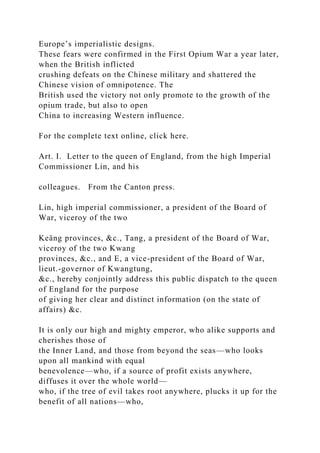 1 Primary Source 13.0 LIN ZEXU, LETTER TO QUEEN V.docx