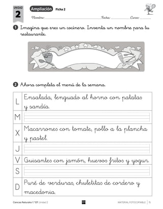 Repaso y refuerzo - Ciencias Naturales - 1º primaria - SM - Mas Sabia | PDF