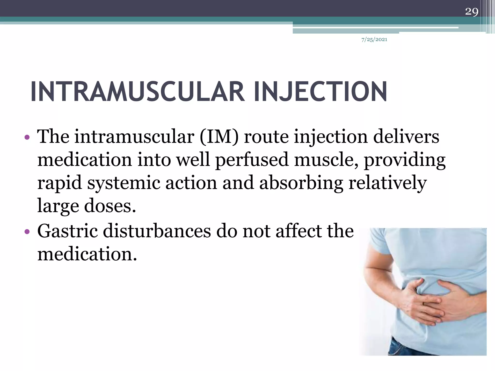 Principle in administration of medication via injection | PPTX