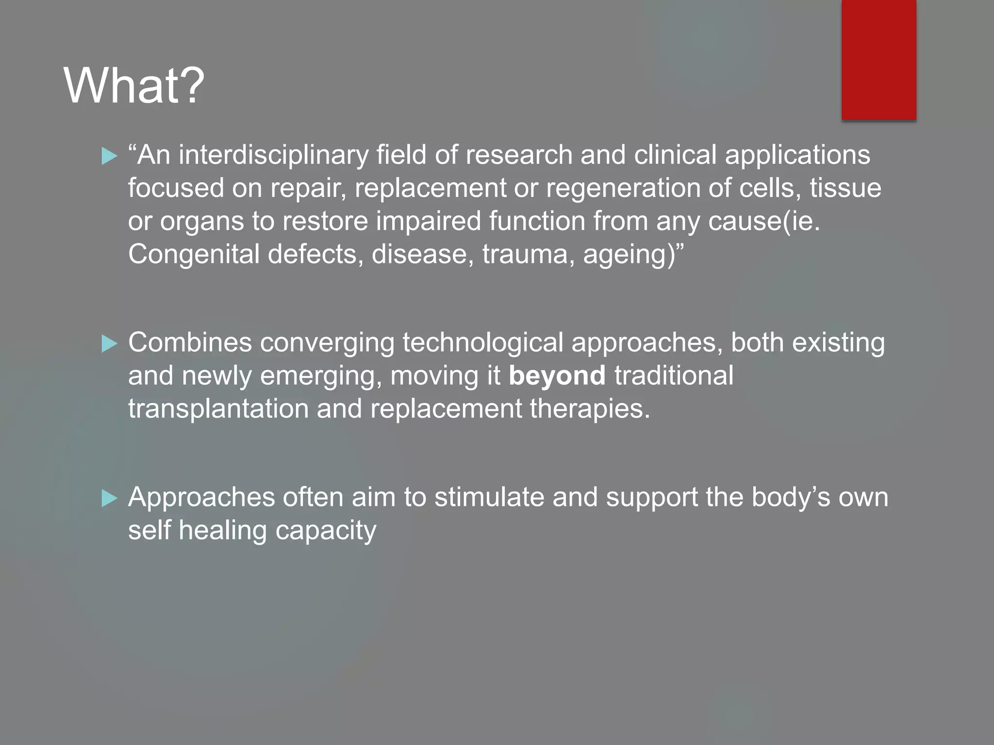 #1 principles of tissue engineering | PPTX