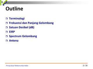 1 prinsip dasar telekomunikasi radio | PPTX