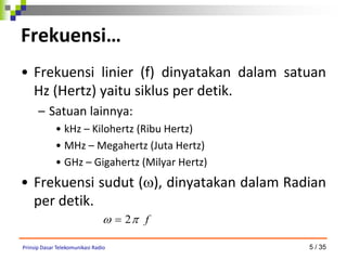 1 prinsip dasar telekomunikasi radio | PPTX
