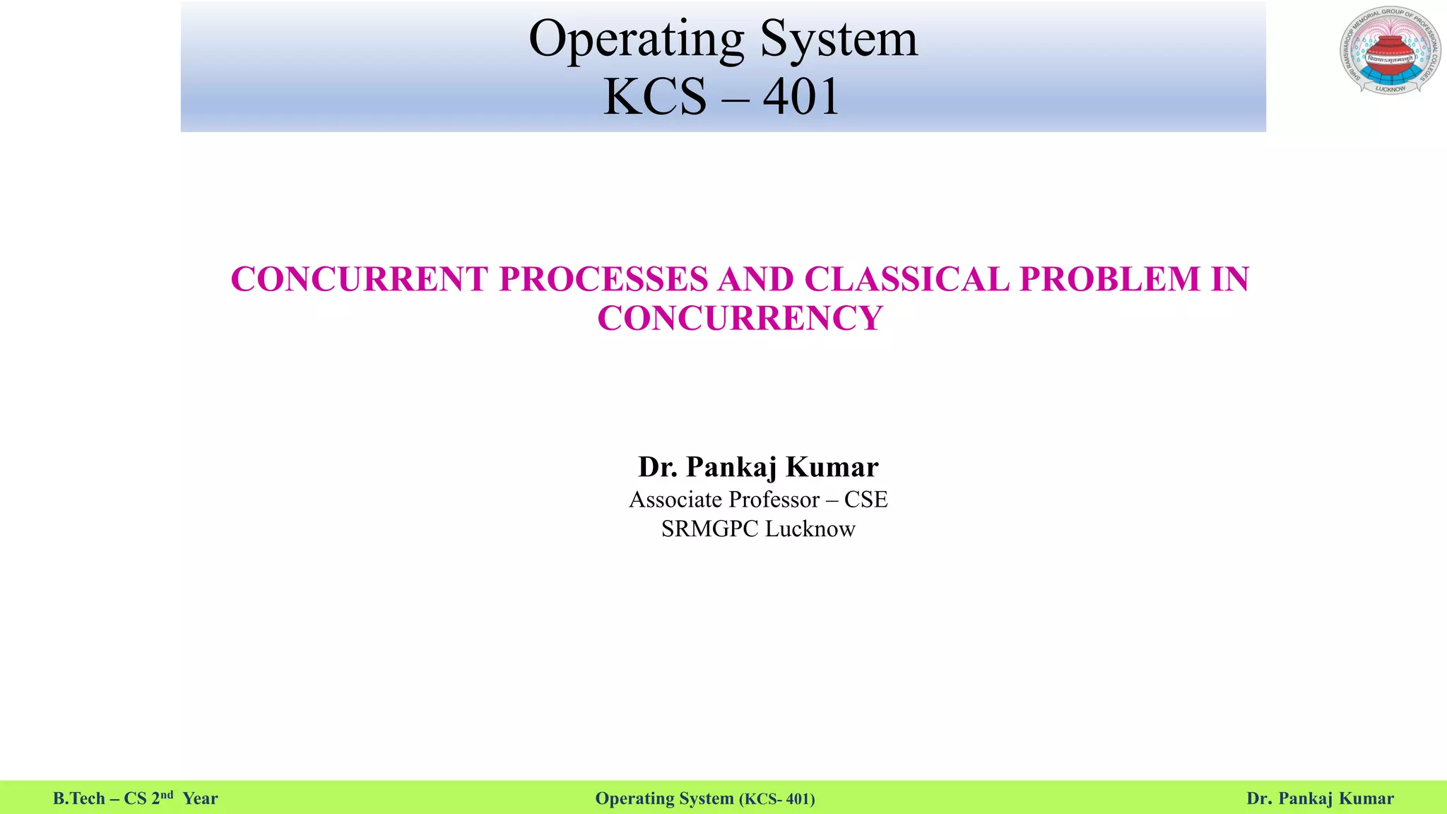 Operating System: Process and synchronization | PDF