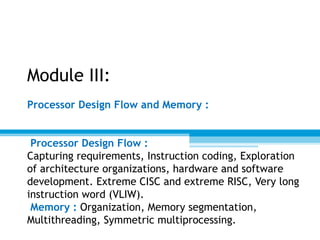 Processor Design Flow architecture design | PPT