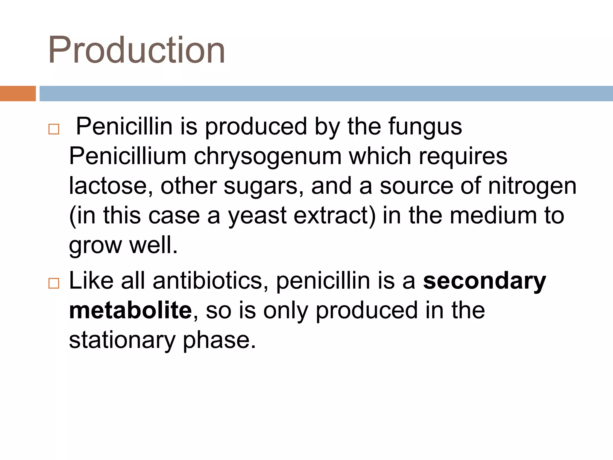 Production of-antibiotic ppt | PPTX