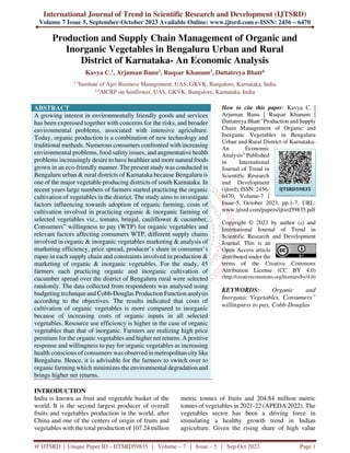 Production and Supply Chain Management of Organic and Inorganic ...