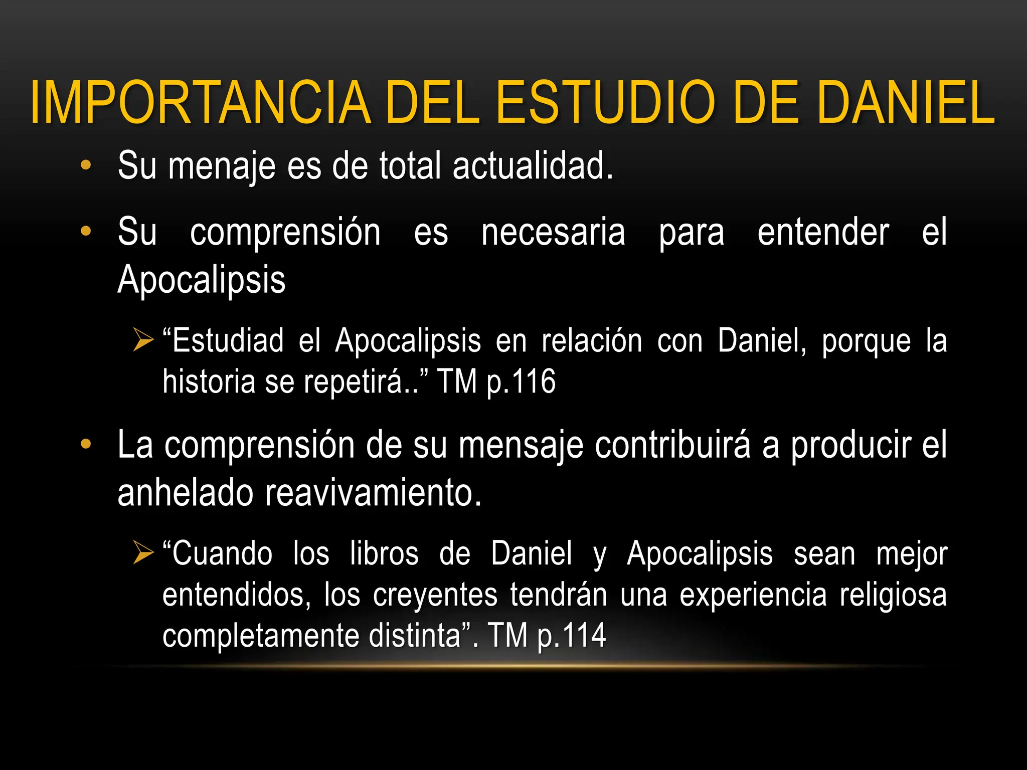 Señales del Tiempo del Fin, libro de Daniel .ppt