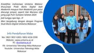 Profil Prodi Bisnis Digital Unitama Makassar | PPTX