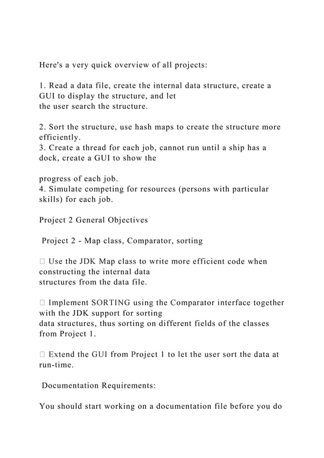 1 Project 2 Introduction - the SeaPort Project seri.docx | Programming ...