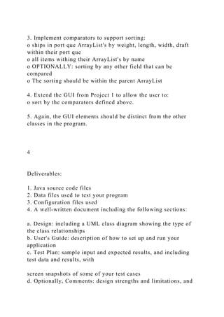 1 Project 2 Introduction - the SeaPort Project seri.docx | Programming ...