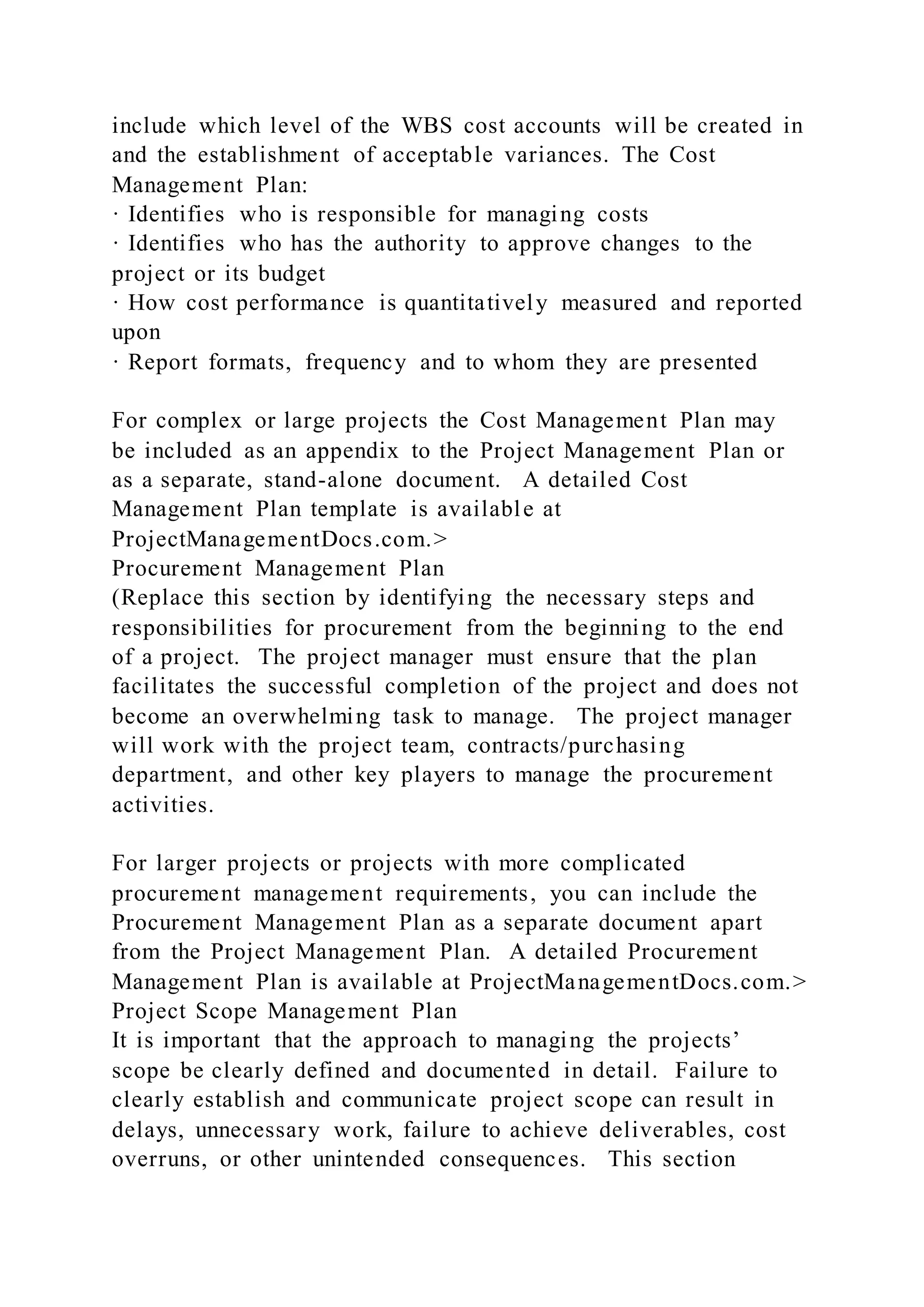 1 Project Management Plan Disclaimer The inform | DOCX | Civil ...