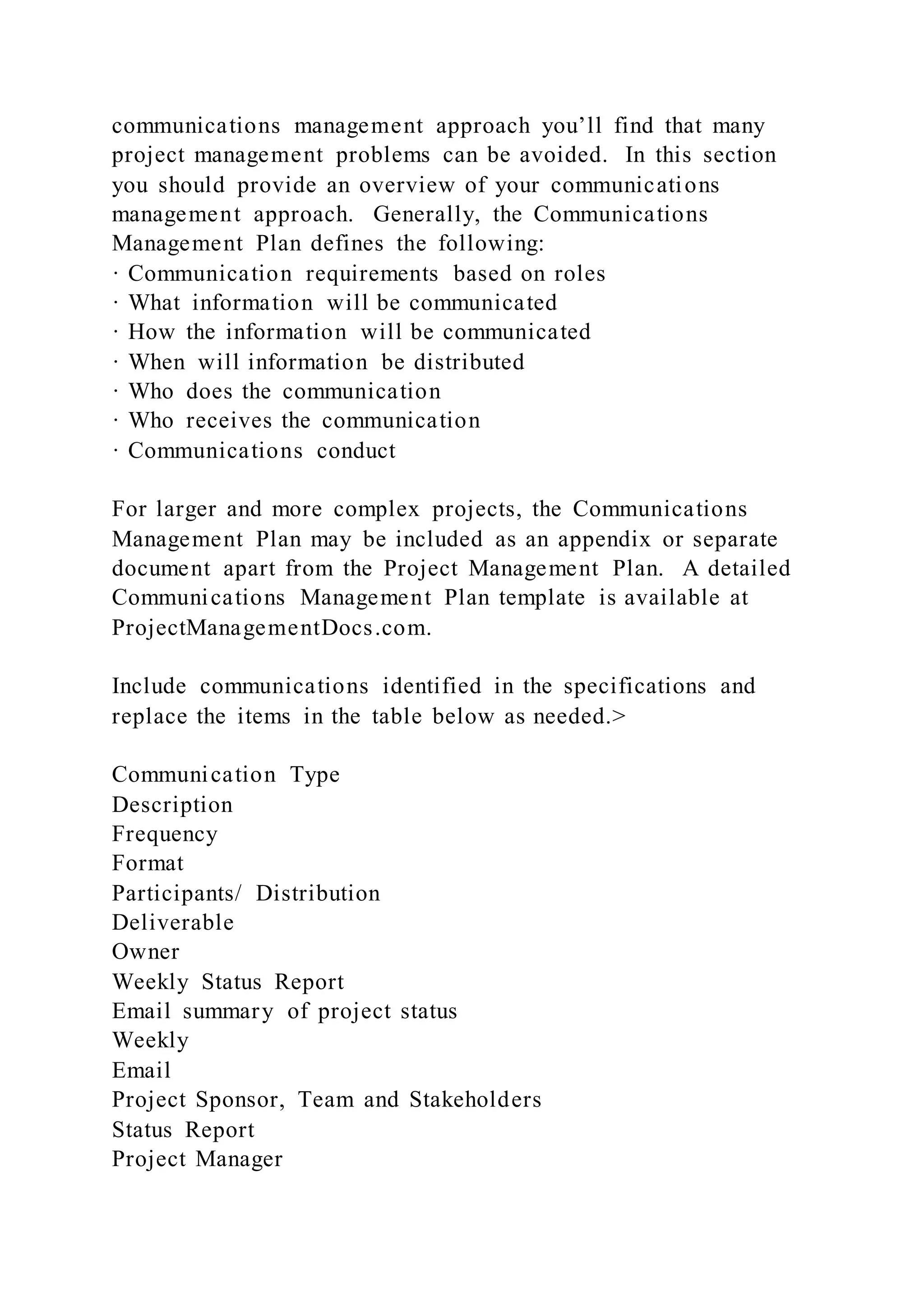 1 Project Management Plan Disclaimer The inform | DOCX | Civil ...