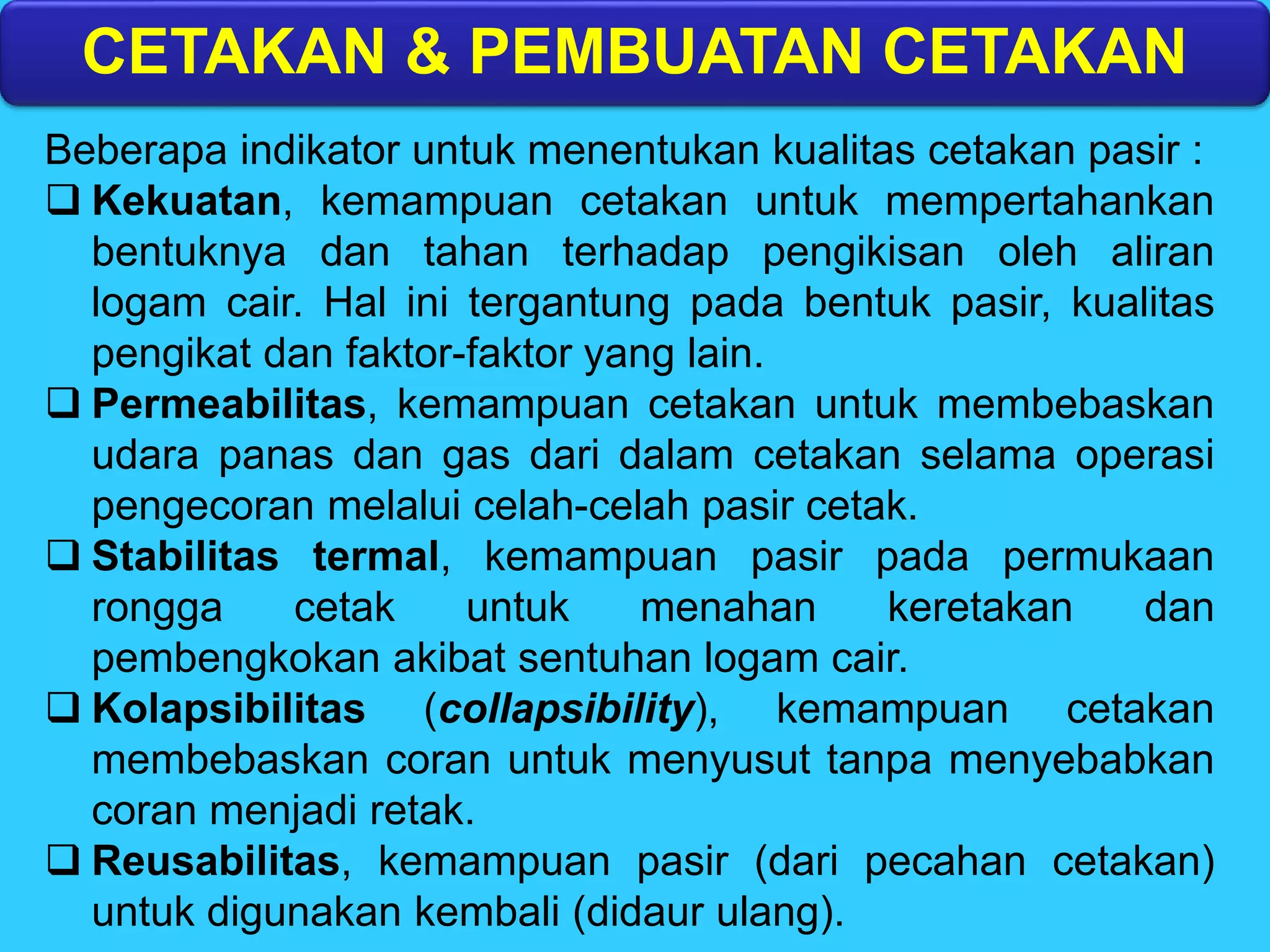 proses pengecoran logam | PPTX