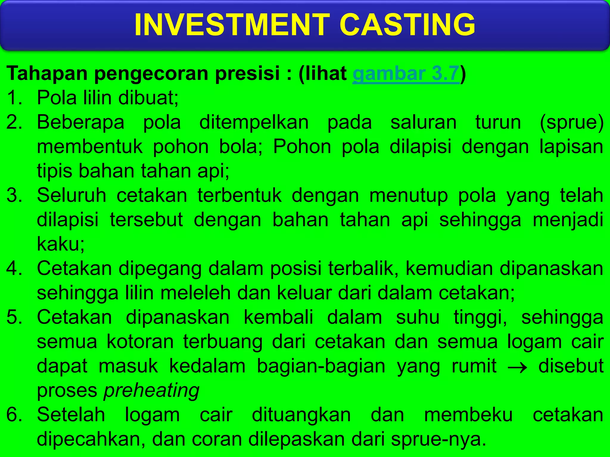 proses pengecoran logam | PPTX