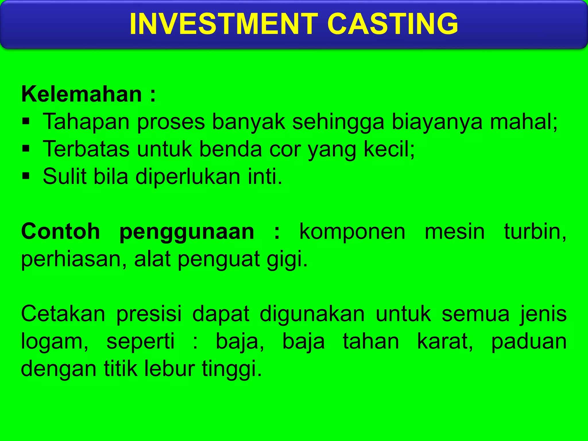 proses pengecoran logam | PPTX