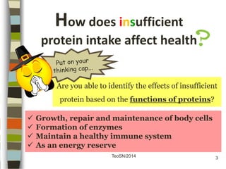 Sec 3 F&N: Proteins (Part 2: Diet and Health) | PPT