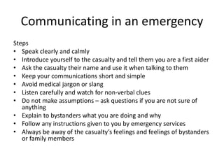 1 provide first aid introduction to first aid | PPT