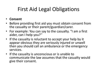 1 provide first aid introduction to first aid | PPT