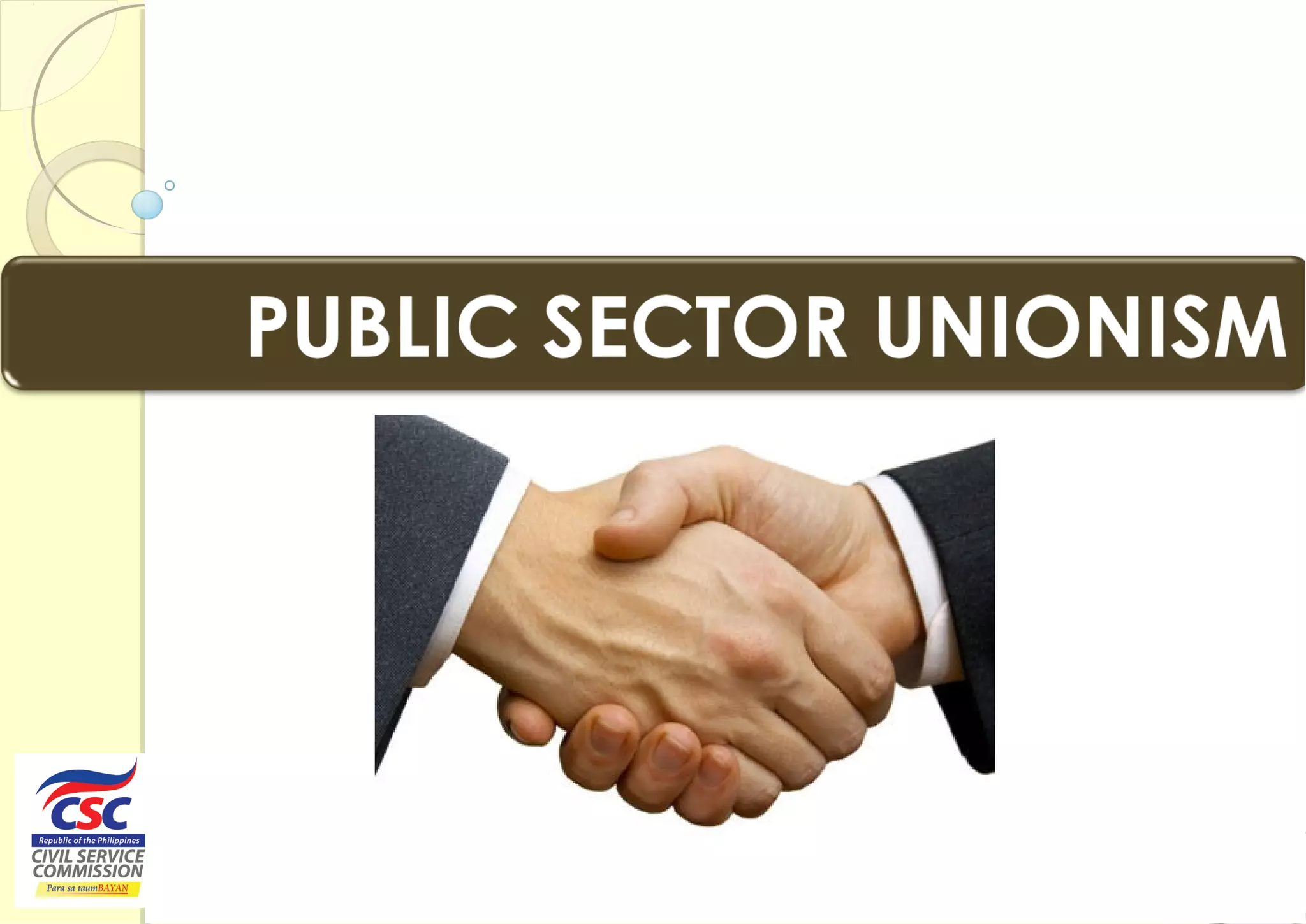 Public Sector Union (Principles and Benefits) | PPT