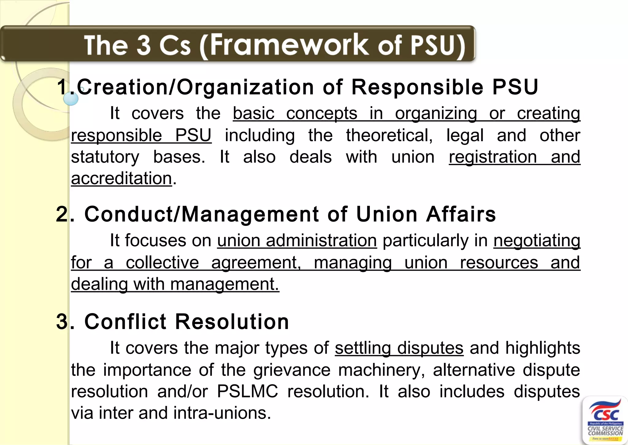 Public Sector Union (Principles and Benefits) | PPT