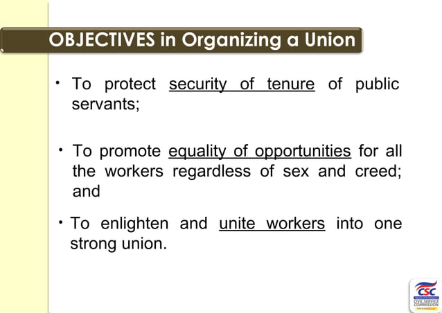 Public Sector Union (Principles and Benefits) | PPT | Business ...