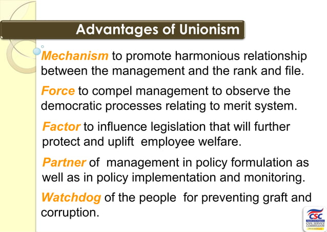 Public Sector Union (Principles and Benefits) | PPT | Business ...