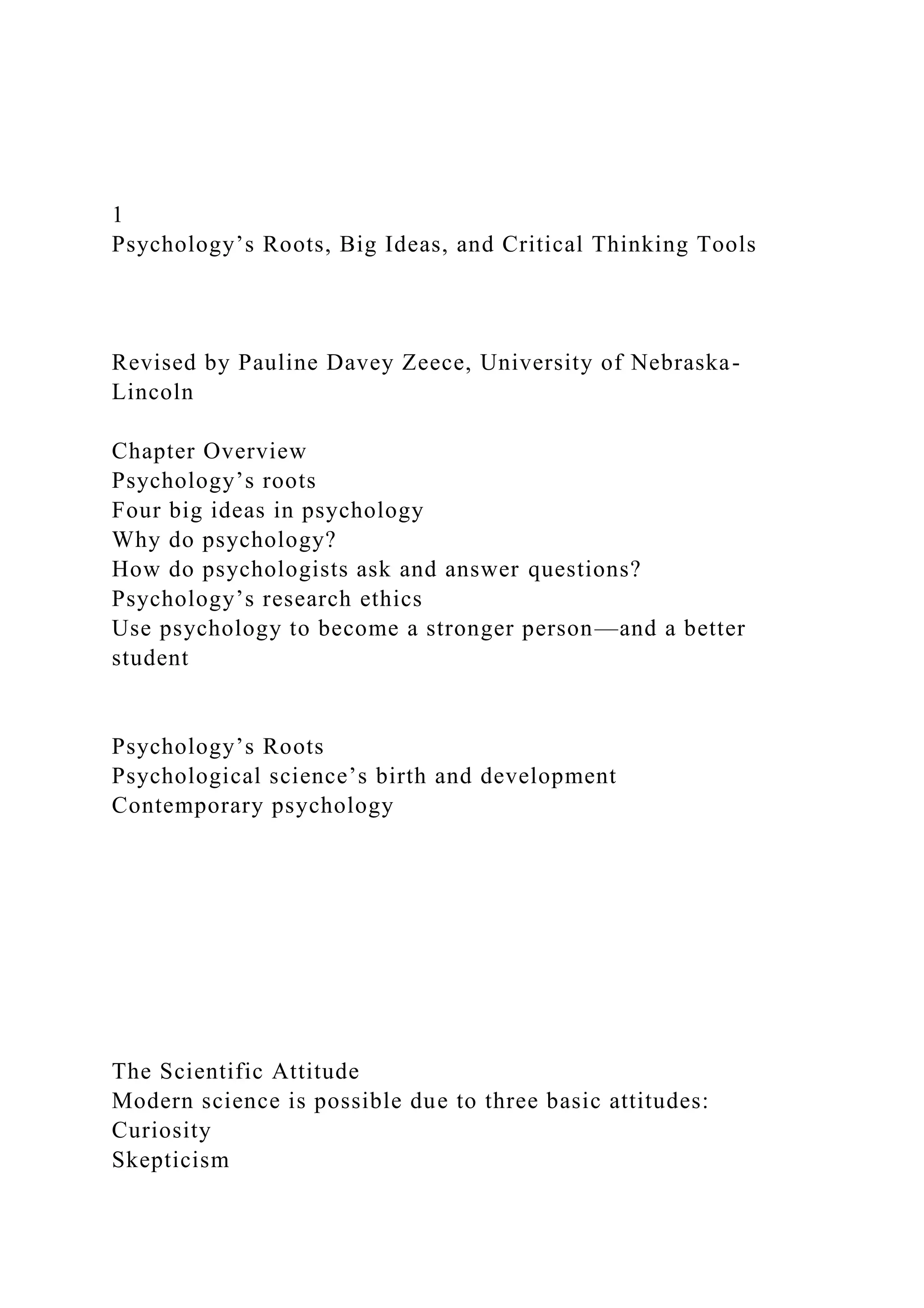 1Psychology’s Roots, Big Ideas, and Critical Thinking Tools.docx ...