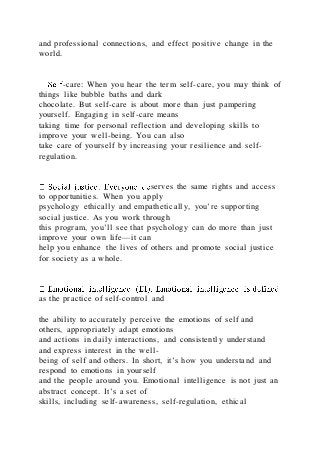 1 PSY Programmatic Themes Psychology is more than j | PDF