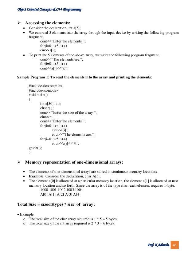 1 puc programming using c++