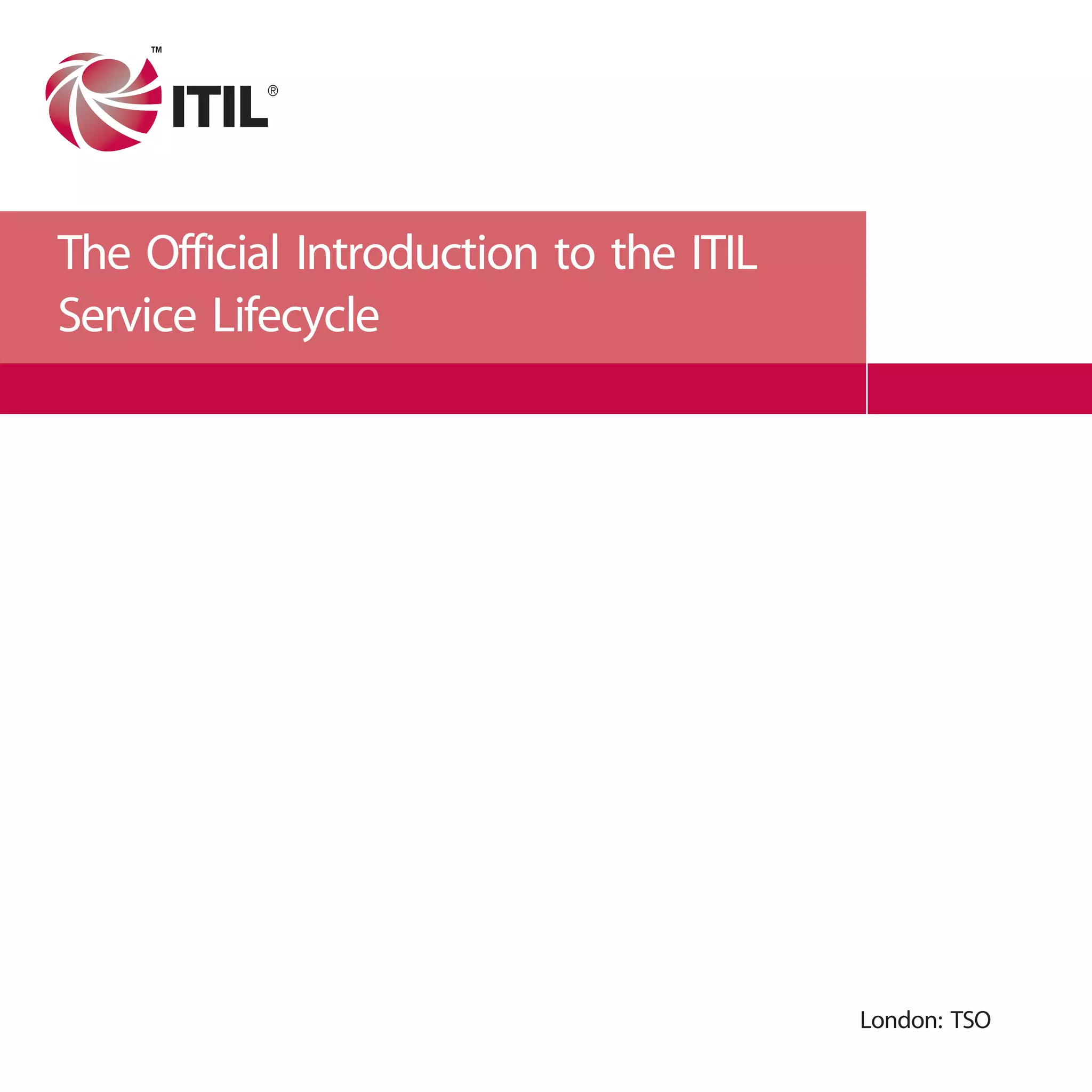 The official introduction to the itil service lifecycle | PDF