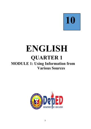 First Quarter module in English.pdf modules | PDF