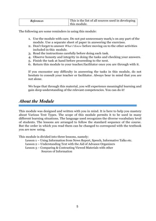 First Quarter module in English.pdf modules | PDF