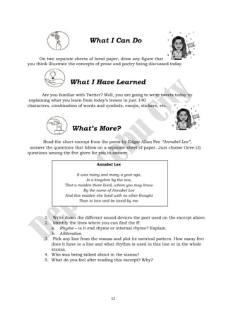 1_Q3 ENGLISH 9 learners module and activity worksheetpdf | PDF