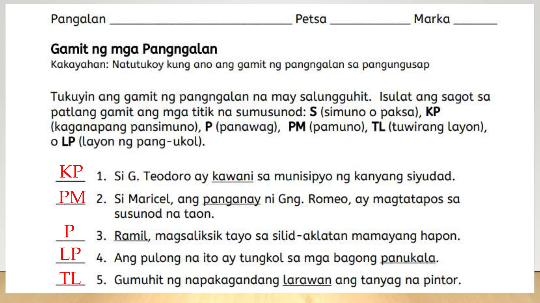 GAMIT NG PANGALAN.pptx sa pangungusap at kung ano ang kahalagahan nito ...