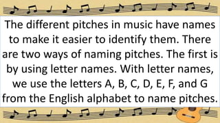 1Q_PITCHES in music its meaning and explanation | PPTX