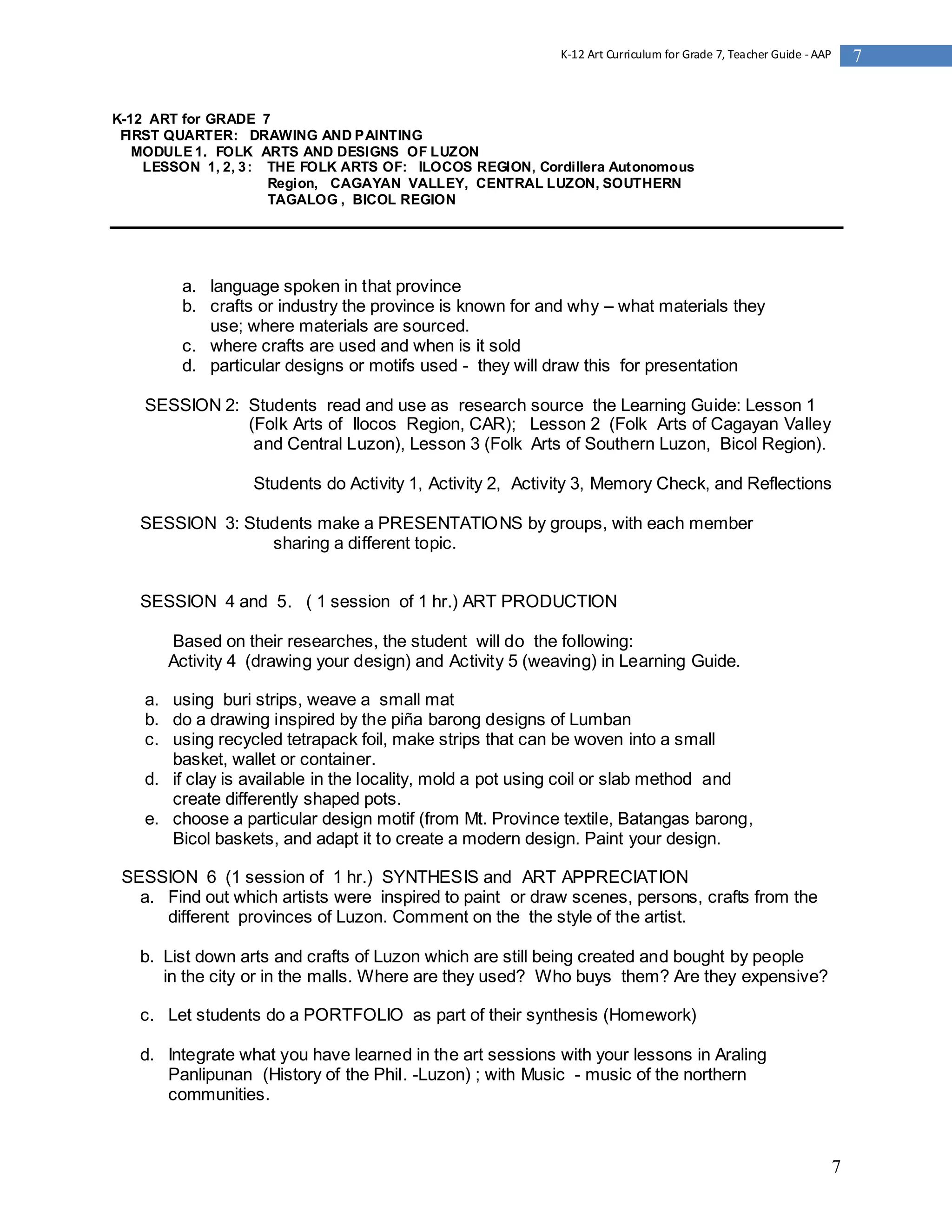 1 qtr , luzon module .1, lesson 1, 2, 3 aap final | PDF