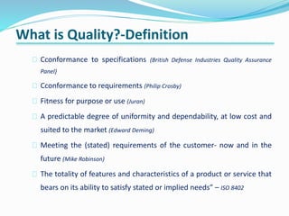 What is quality | PPTX