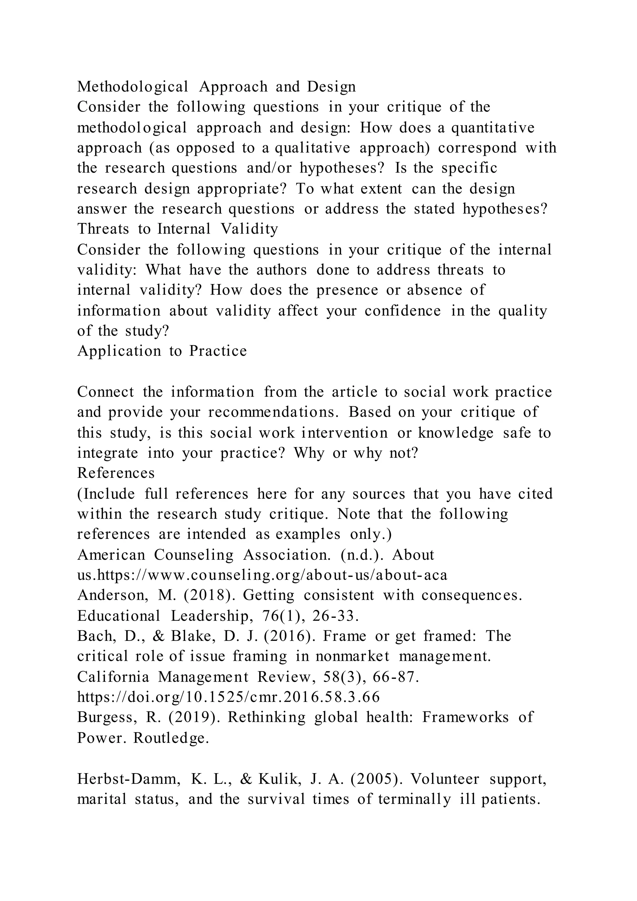 1 quantitative research study critiquestudent namewalden | DOCX