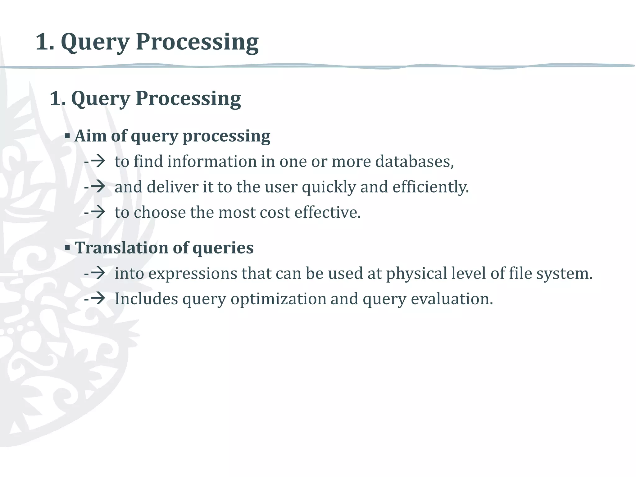 1 query processing | PPT