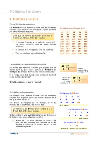 Múltiples i divisors | PDF