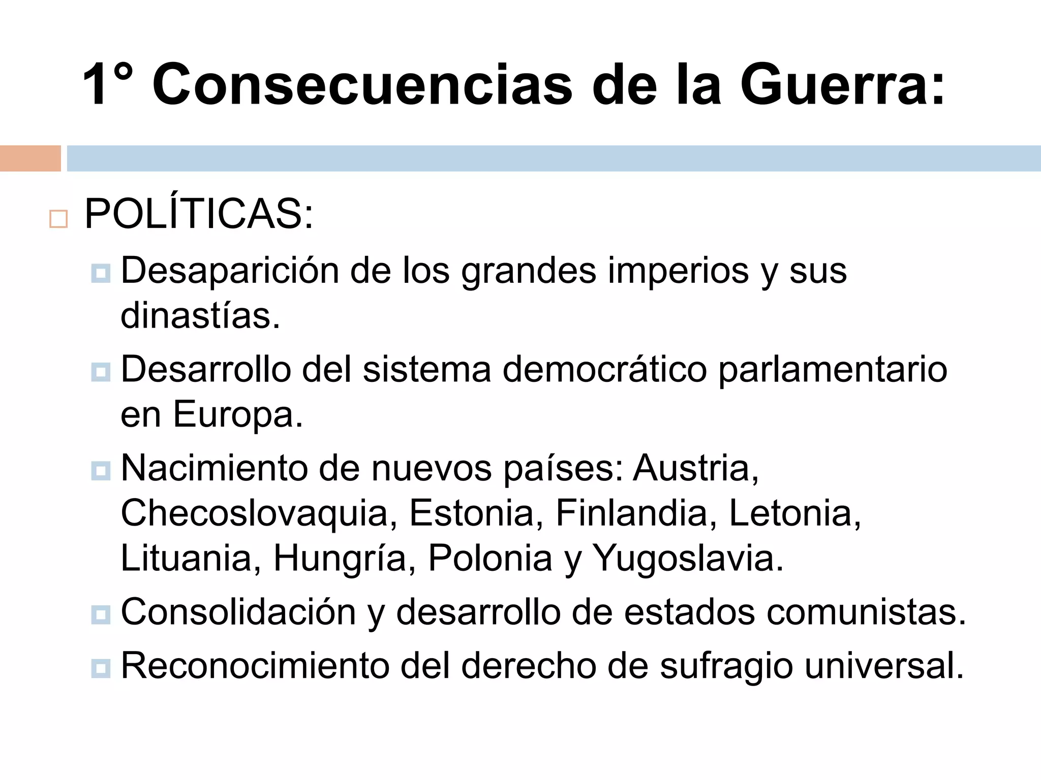 PRIMERA GUERRA MUNDIAL (1914 - 1918) | PPTX | War and Conflicts