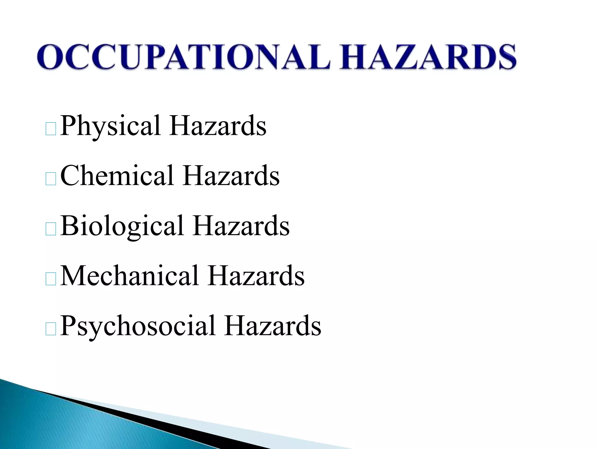 occupational health hazards | PPTX