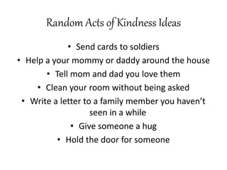 1- Preschool Random Acts of Kindness | PPTX