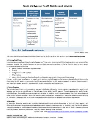 1 range and types of health facilities and services | PDF