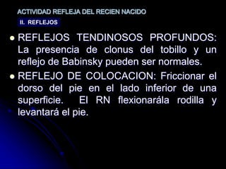 1ra Parte REHABILITACION. actividad refleja del recién nacido | PDF