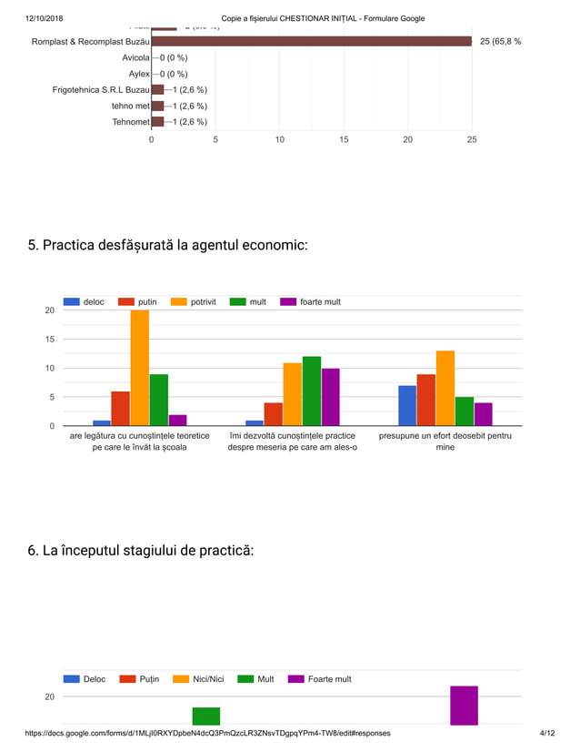 1 raspuns chestionar initial formulare google | PDF