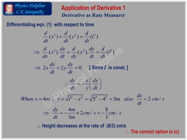 Application of Derivative 1 | PPT